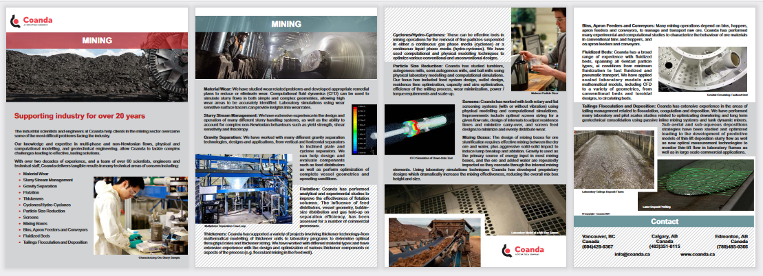 Mining Brochure - Our Services & Expertise | Coanda R&D